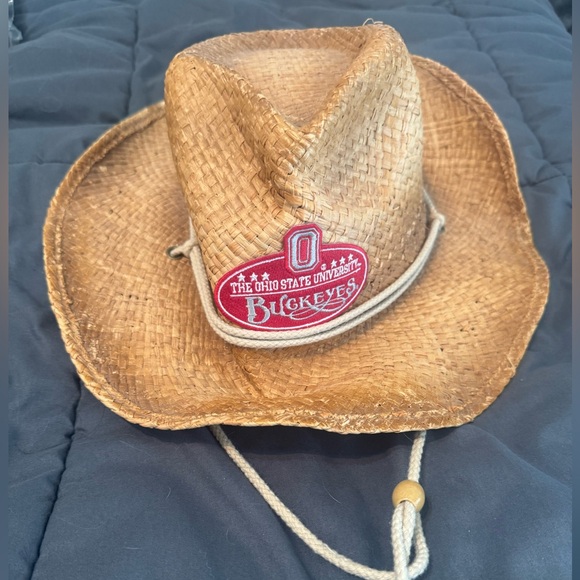 Accessories | Ohio State University Buckeyes Straw Hat | Poshmark
